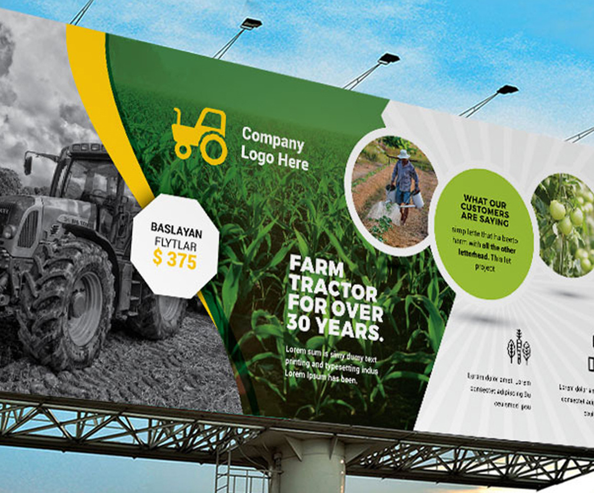 Garden Farm agriculture Billboard Banner - Corporate Identity Template