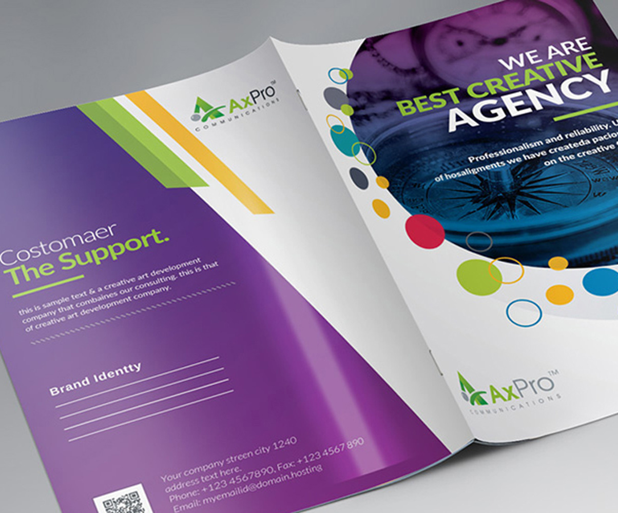 Axpro Brand Presentation Folder - Corporate Identity Template #101339