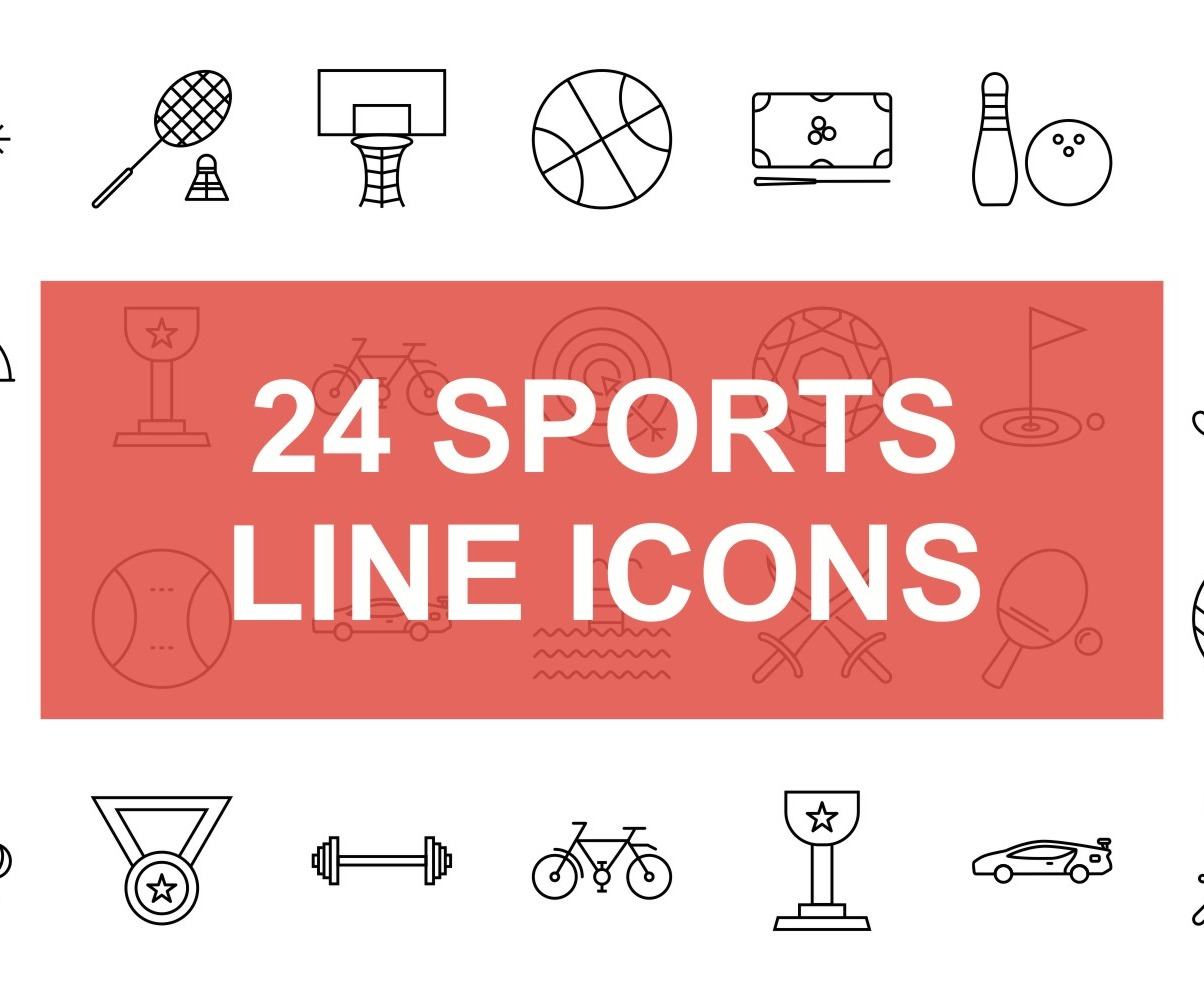 24 Sports Line Black Iconset #101694