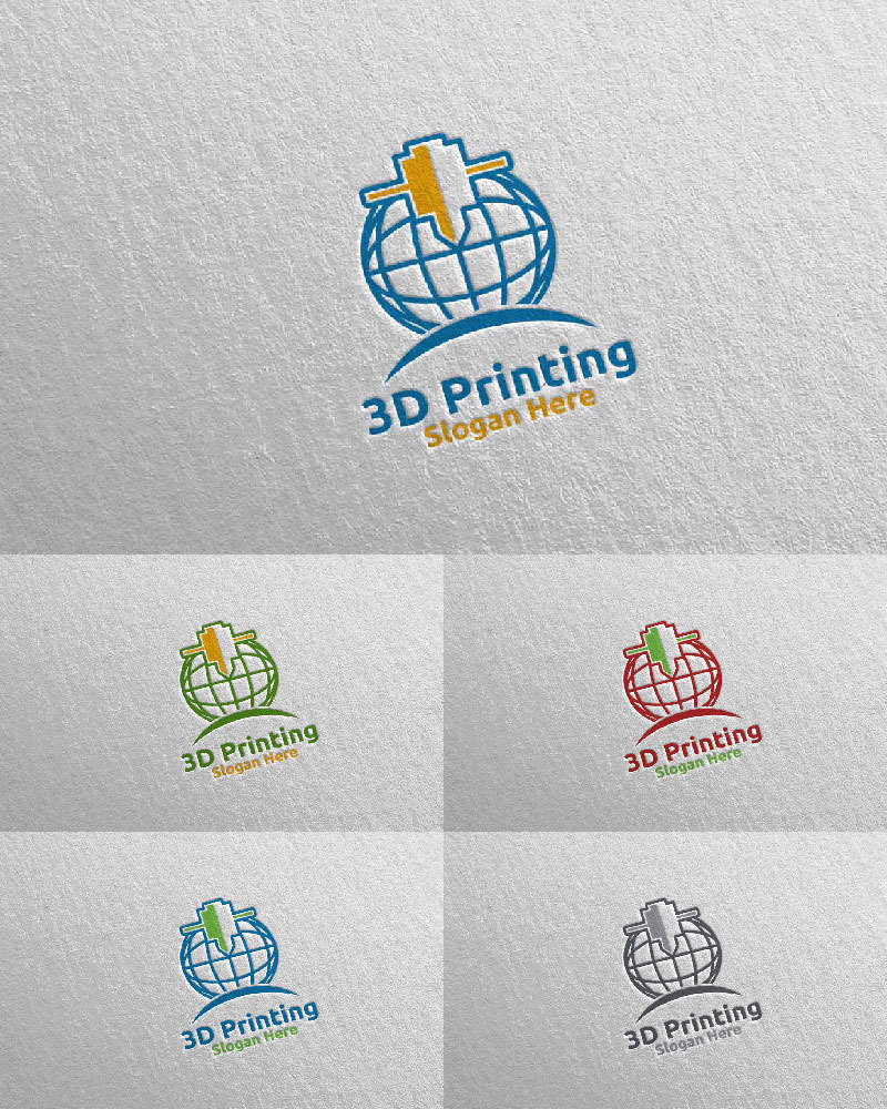 Home 3D Printing Company Design Logo Template #101826