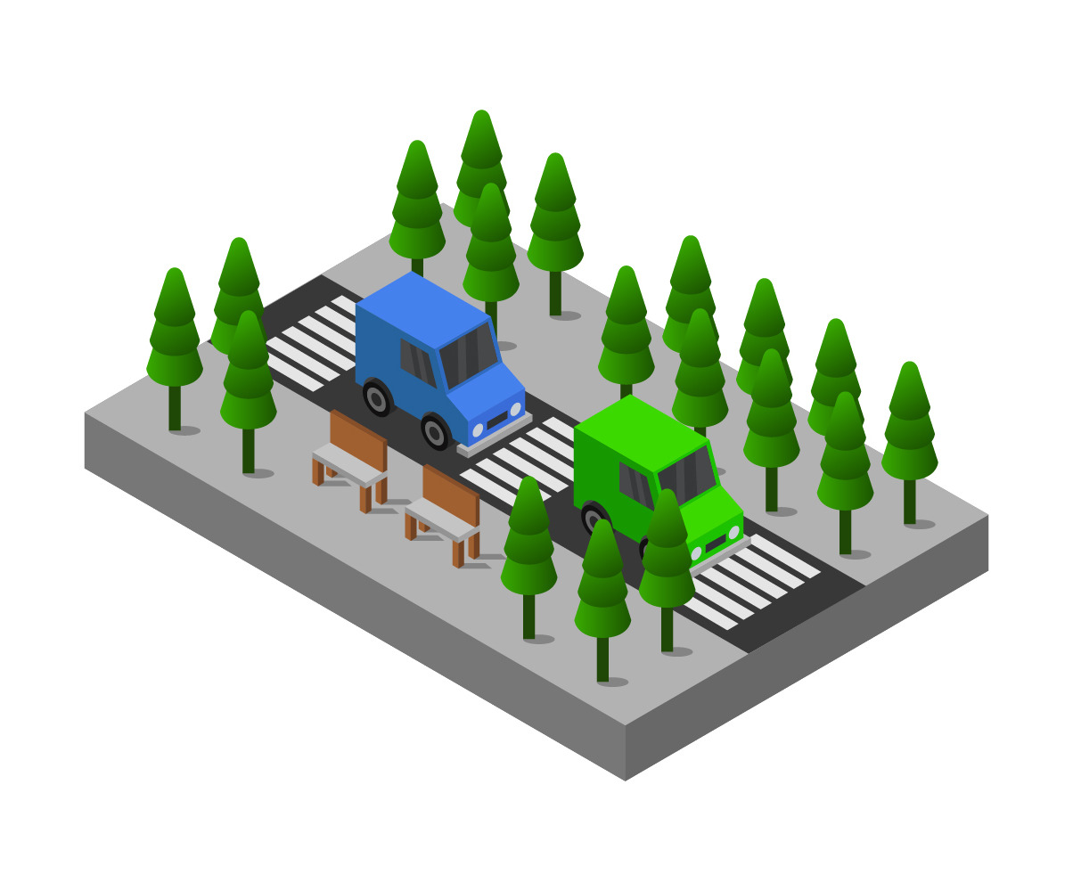 Vector Isometric Road #102320