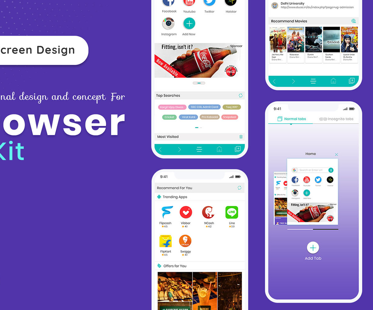 Browser UI Kit App Template Template para Aplicativo №102485