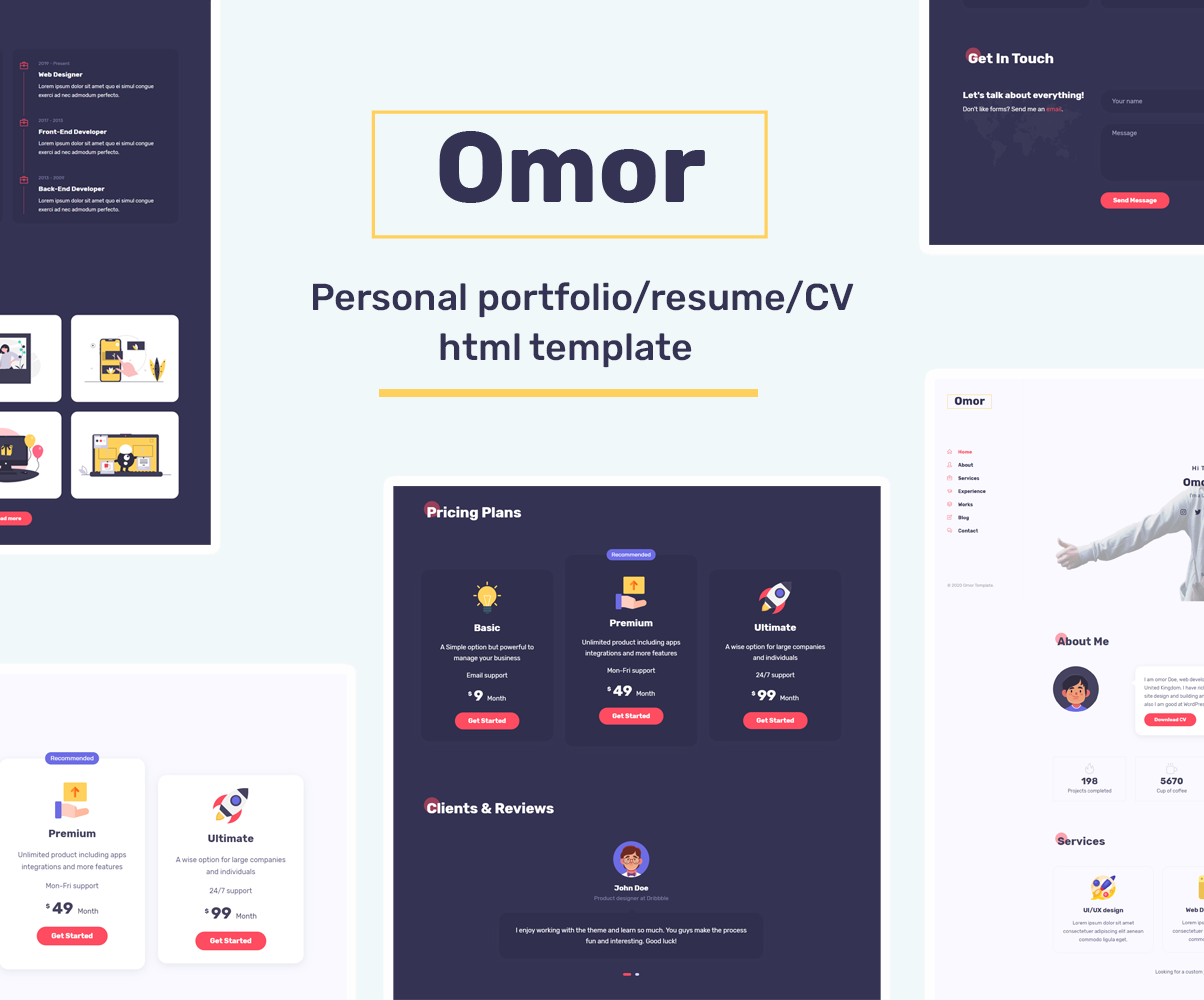 Omor - Portfolio/CV/Resume HTML Template