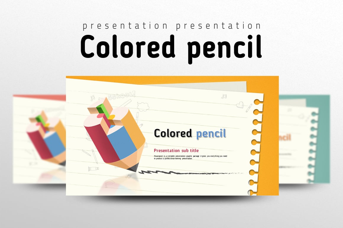 Colored Pencil PowerPoint Template #102749