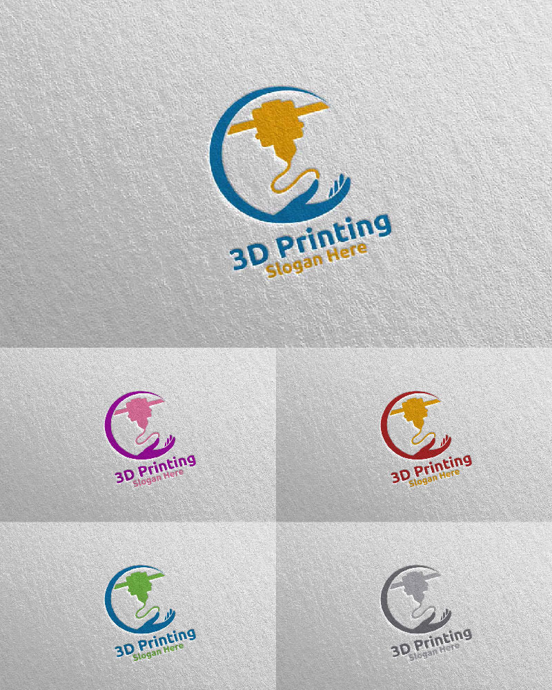 Diy 3D Printing Company Design Logo Template #102727