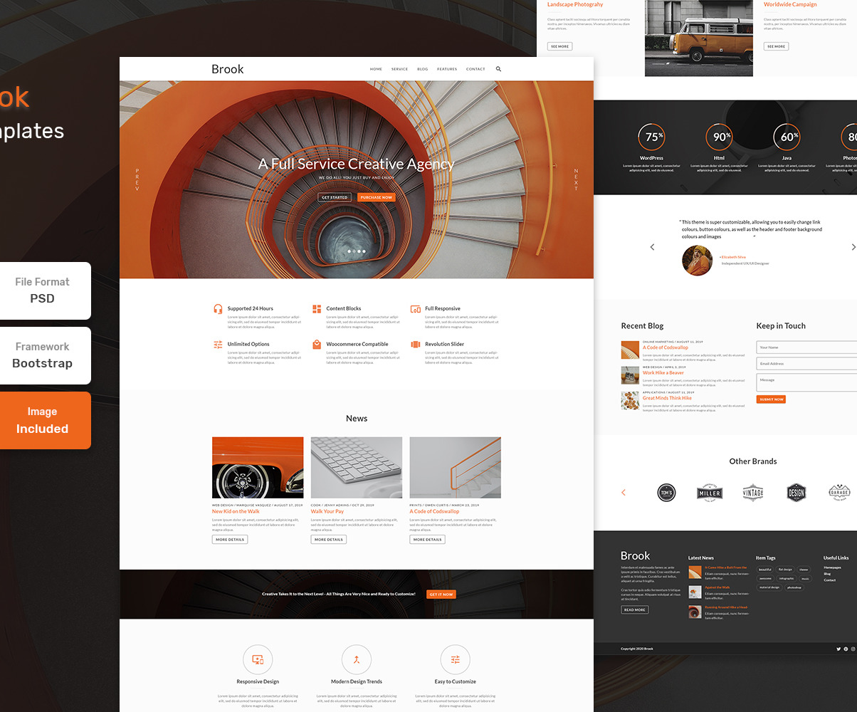 Brook - Business Material PSD Template - Madotheme