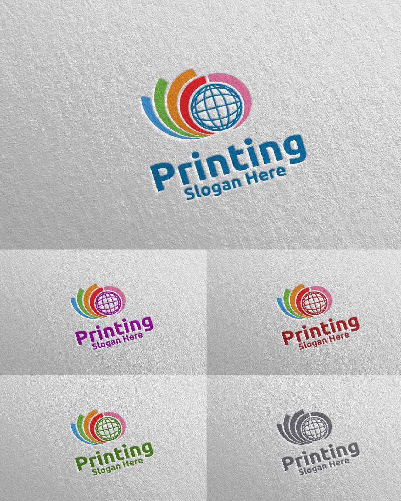 Global Printing Company Vector Design Concept #103184