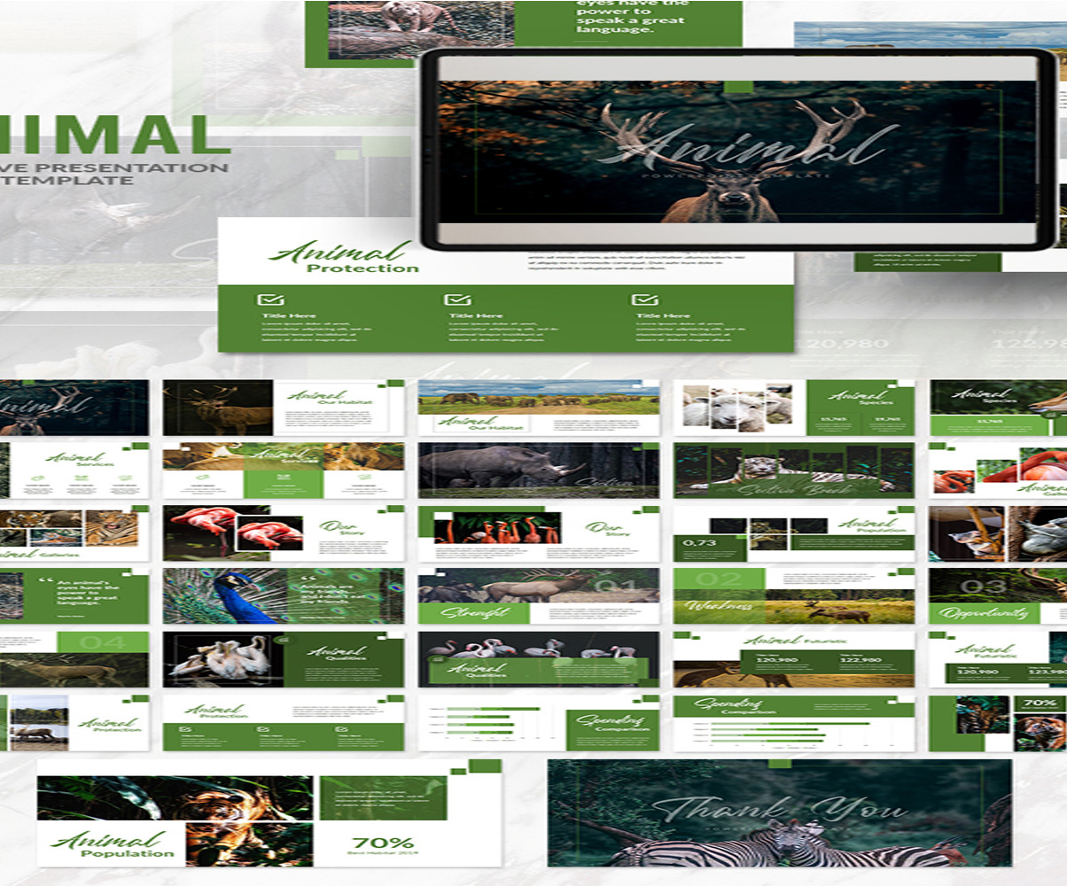 Animal Presentation PowerPoint Template #103227