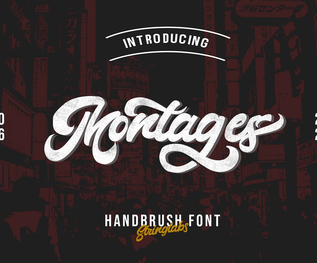 Montages - Retro Bold Script Font #104056
