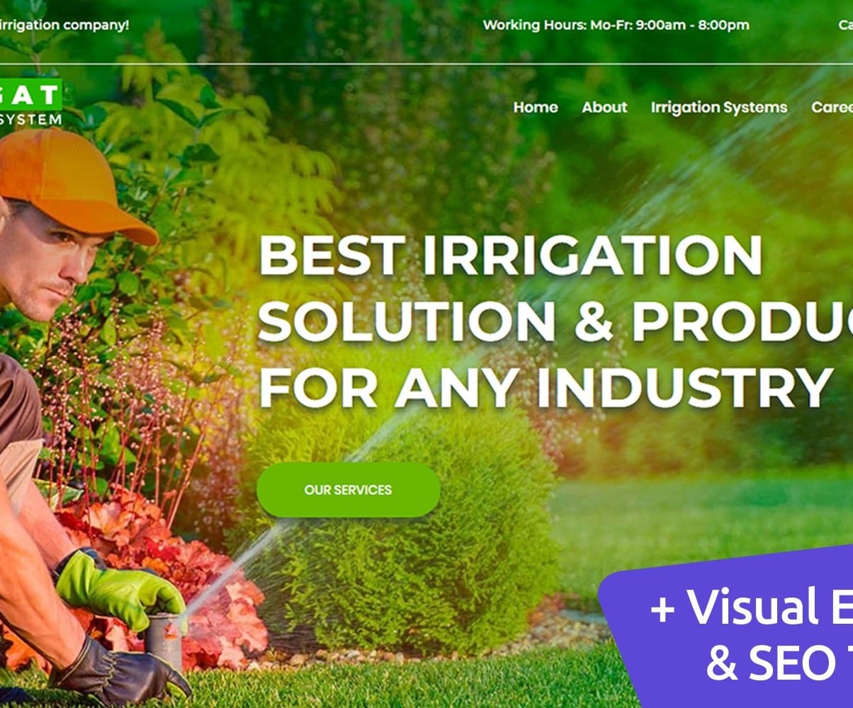Irrigation System Landing Page Template #104706