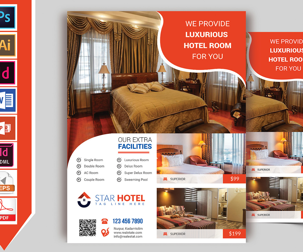 Hotel Flyer Vol-06 Corporate Identity Template #104867
