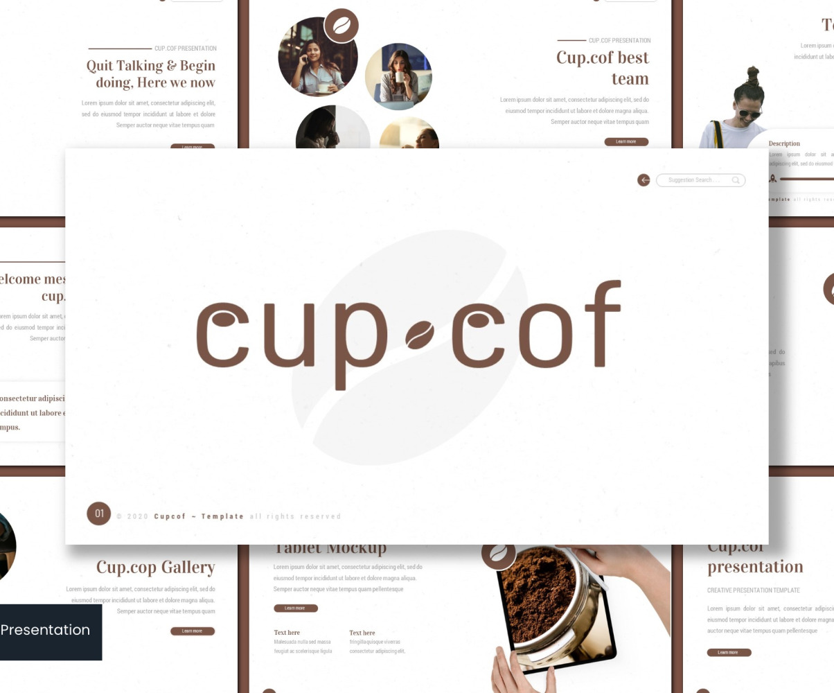 Cup.cof PowerPoint Template #107001