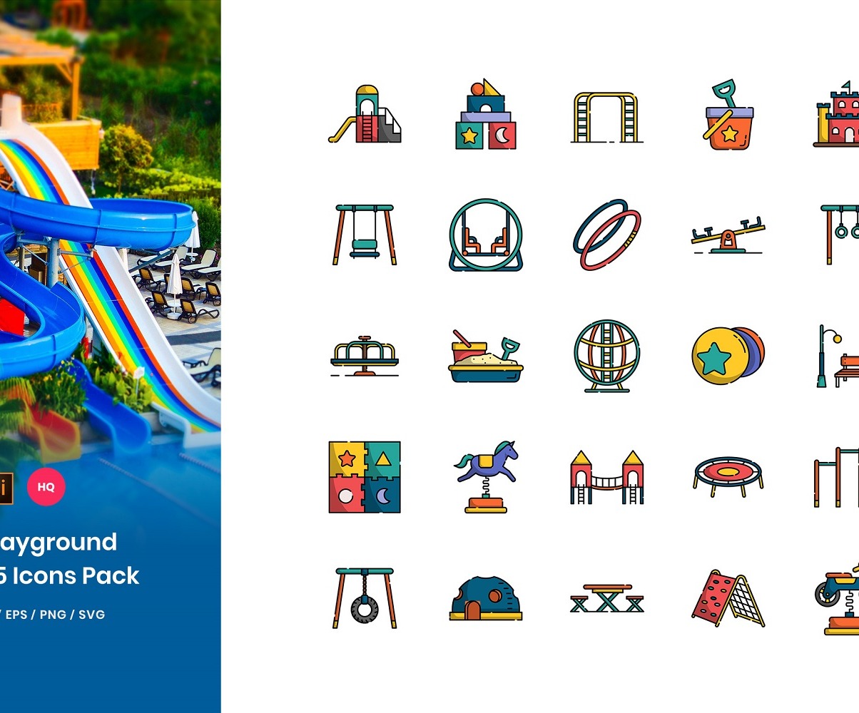 Playground Pack Template Iconset #107410