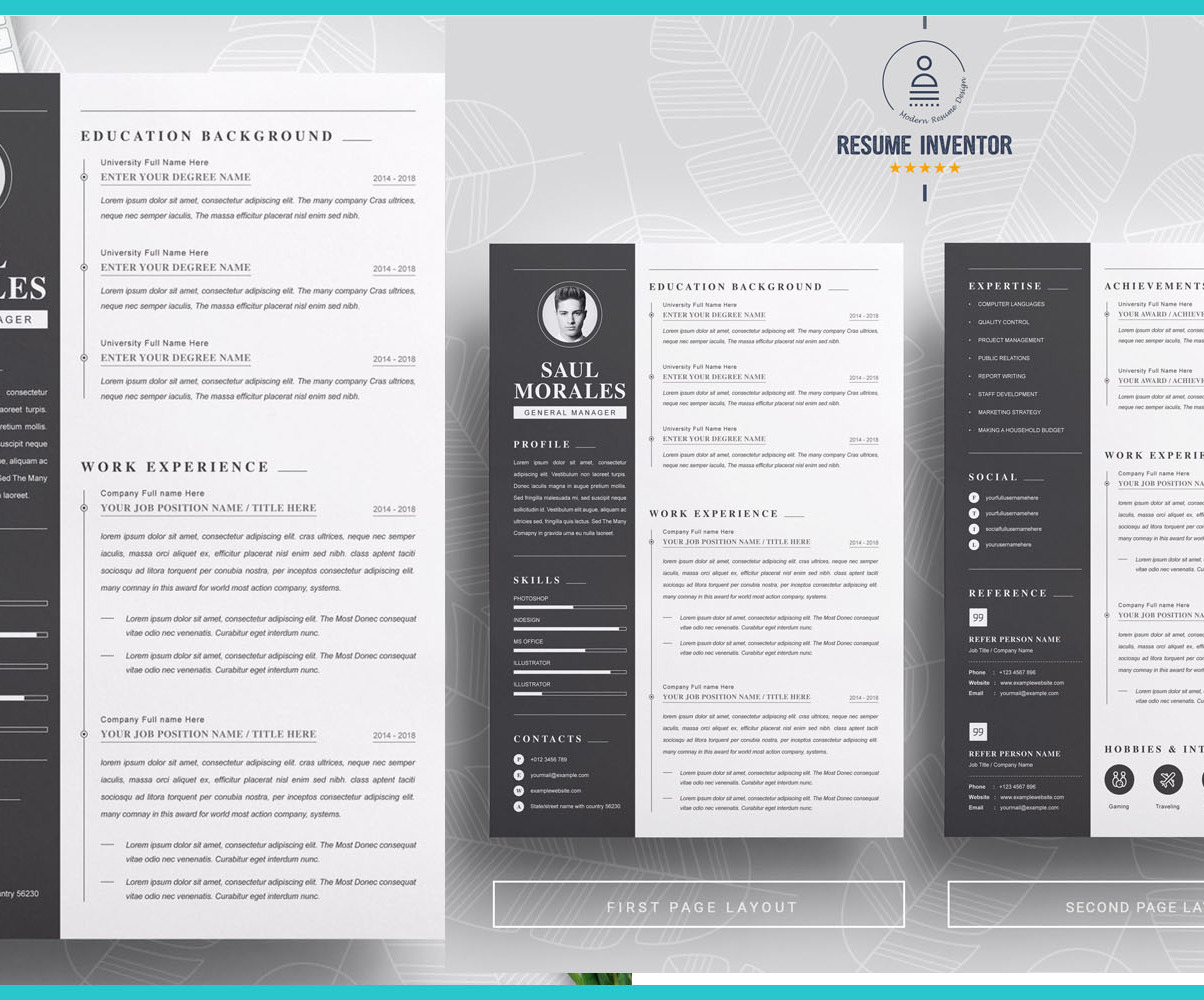New Professional Resume Template, Cv Download