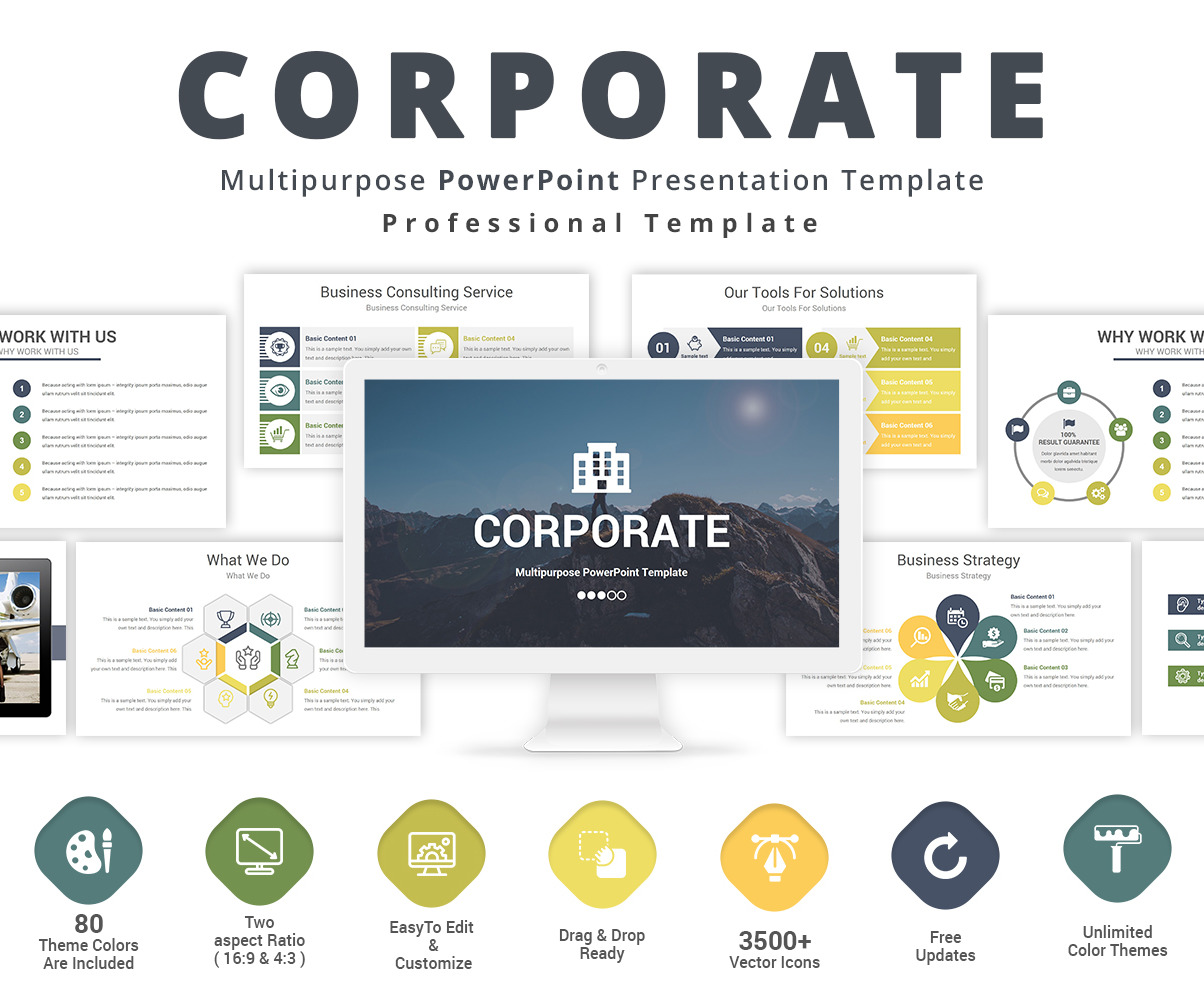 Business Corporate PowerPoint Template Professional Pack