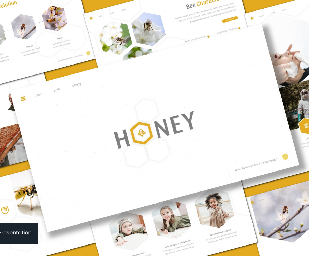 Honey PowerPoint Template #108320