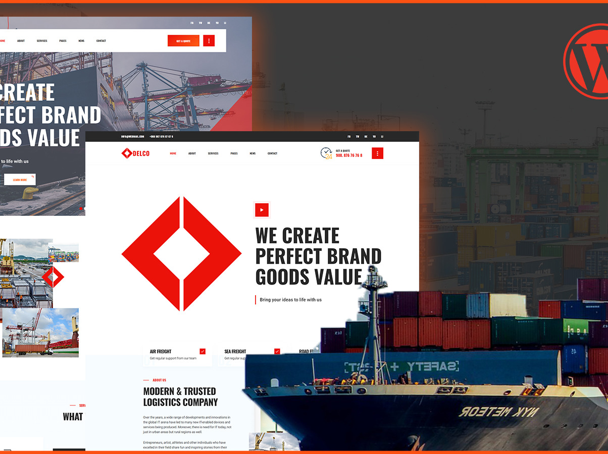 Cargo, logistics and Shipping WordPress Theme