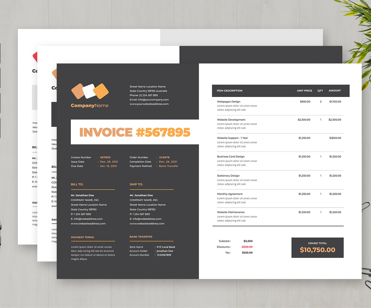 Invoice Template by BooStock