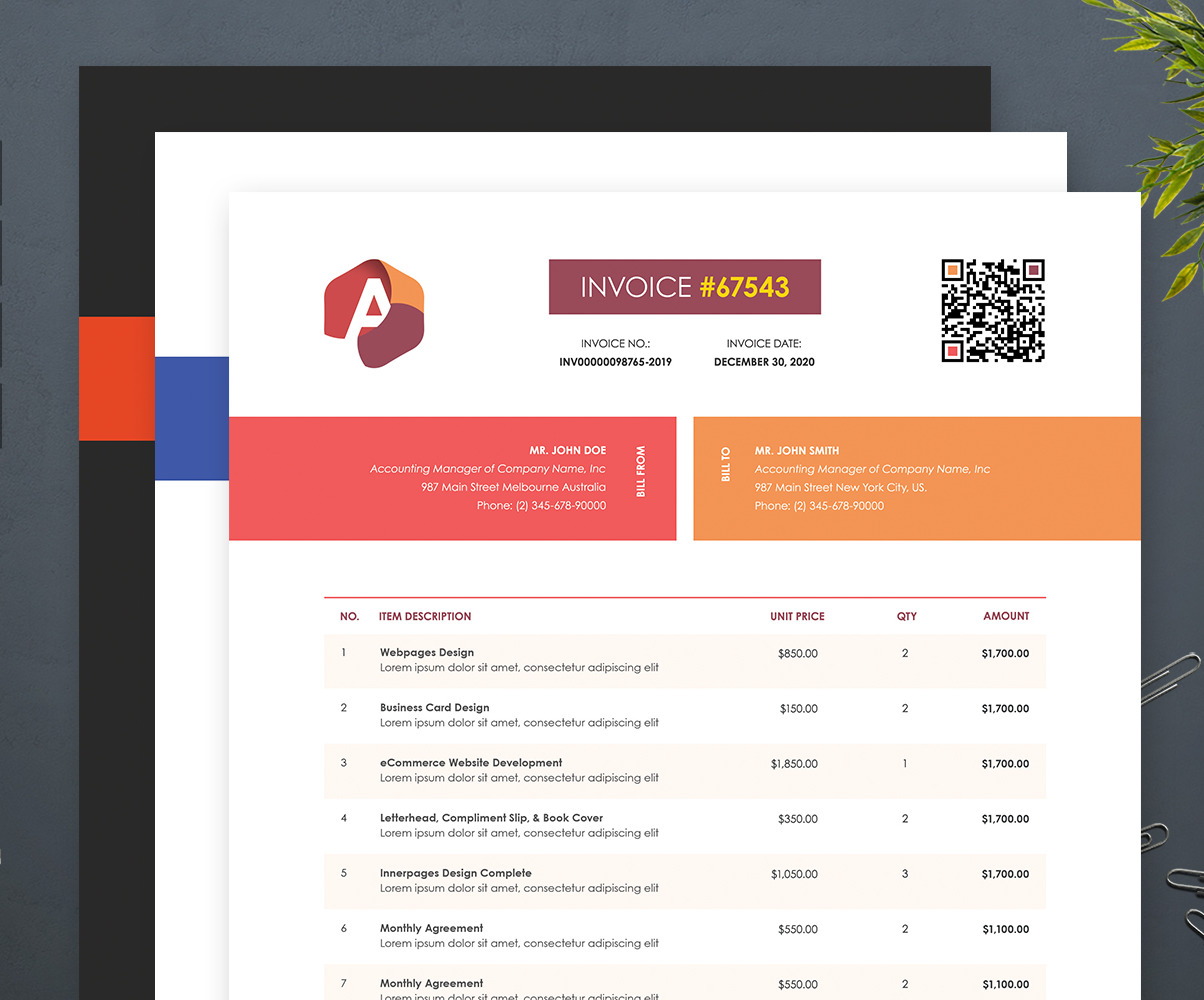 Invoice Template by BooStock