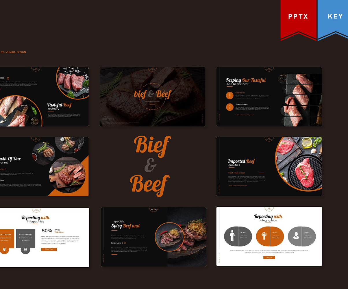 Bief And Beef | PowerPoint Template #111579