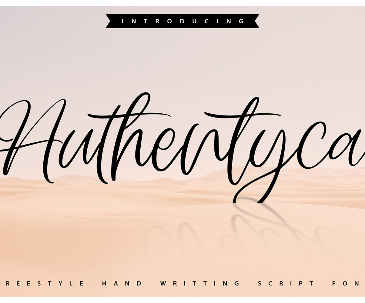 Authentyca | Freestyle Handwritting Script Font #111989