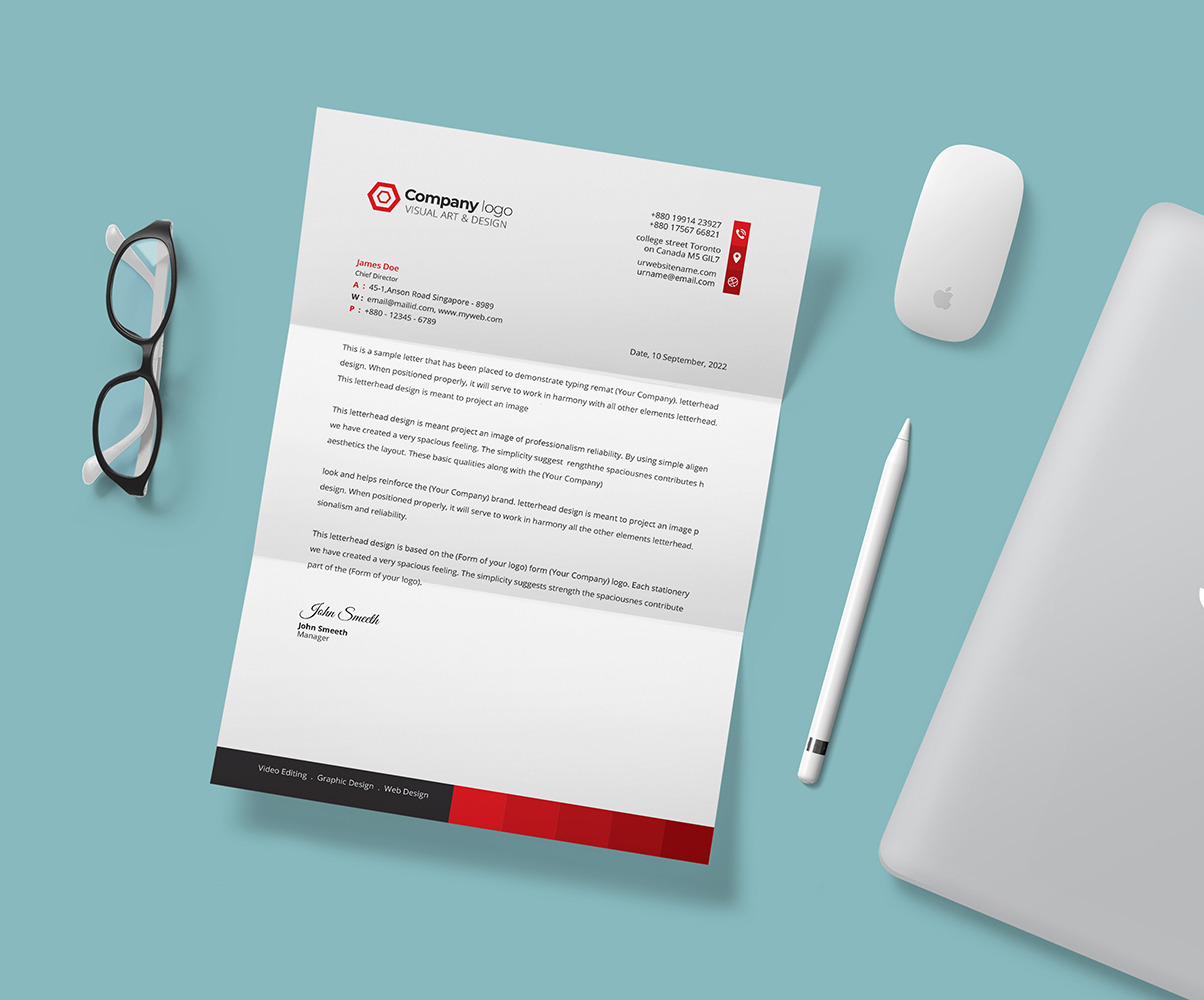 A Letterhead Or Letter Headed Paper Is The Heading At The Top Of A A Letterhead Or Letter Headed Paper Is The Heading At The Top Of A
