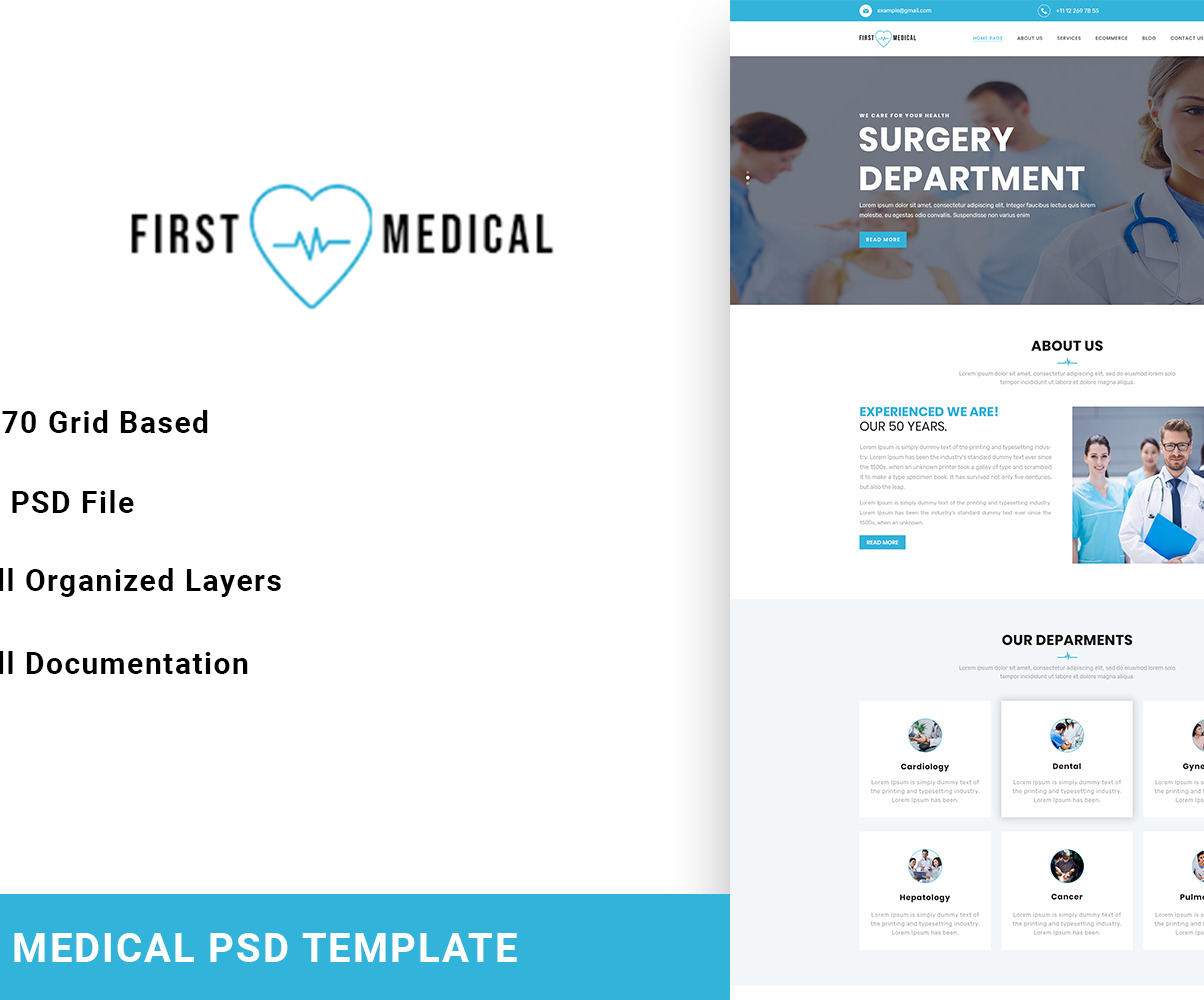 FirstMedical Medical PSD Template