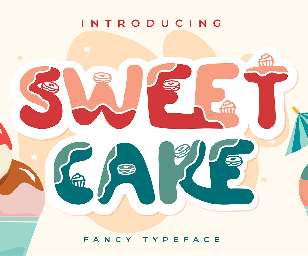Sweet Cake | Fancy Typeface Font #114280