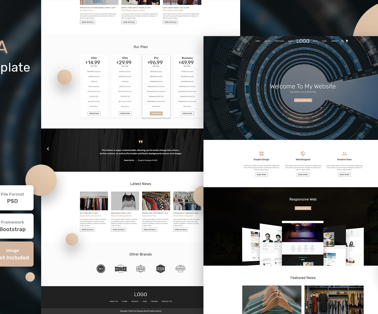 Sila - Blog Material PSD Template