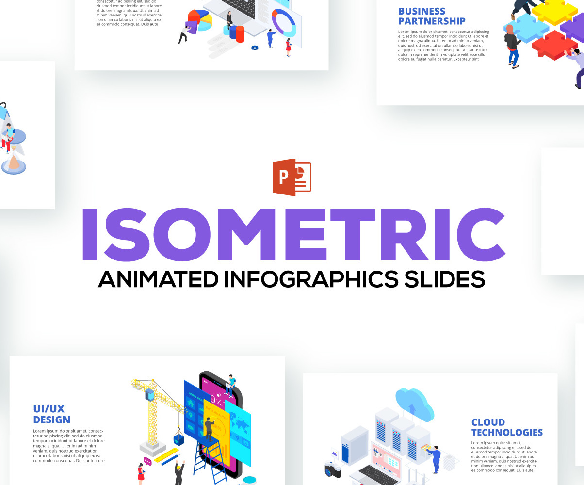 Isometric Animated Powerpoint Illustrations