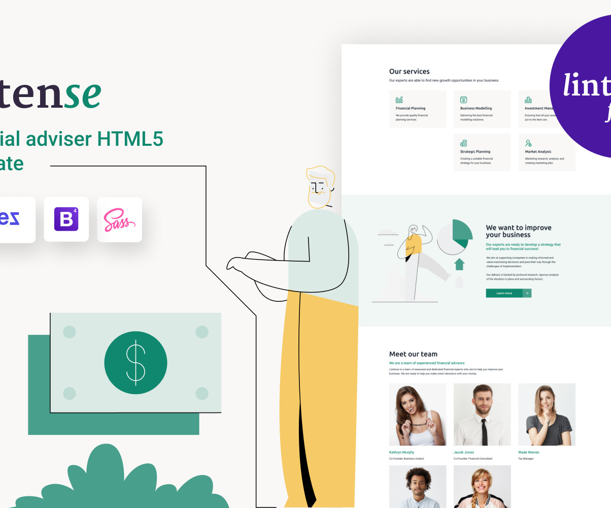 Financial Advisor Landing page Template for Consulting - TemplateMonster