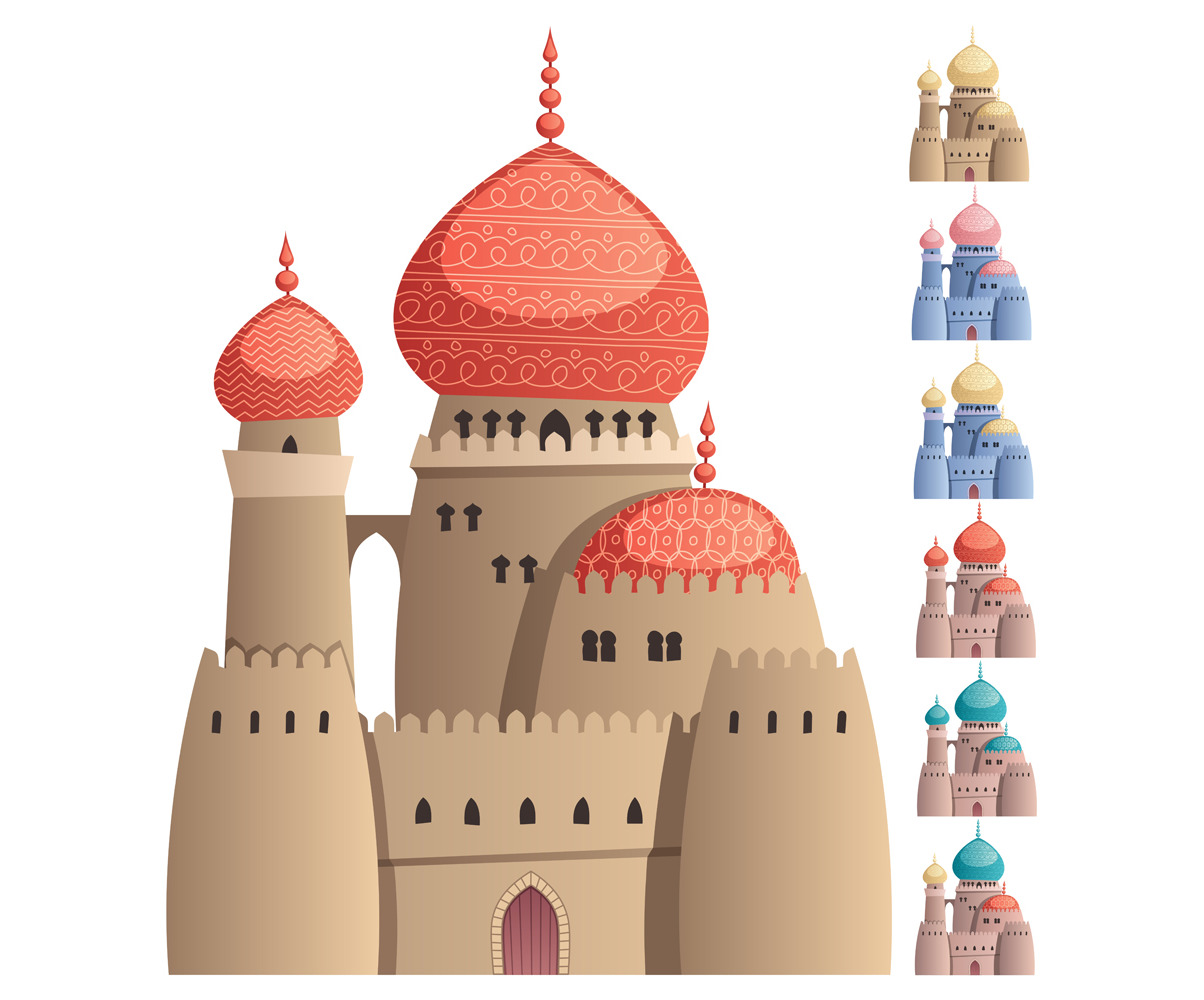 Castle, stronghold, fort, palace, Arabian, Arabic, oriental, Moslem ...