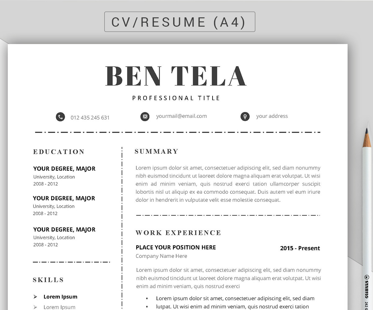 Microsoft Word CV & Resume Template