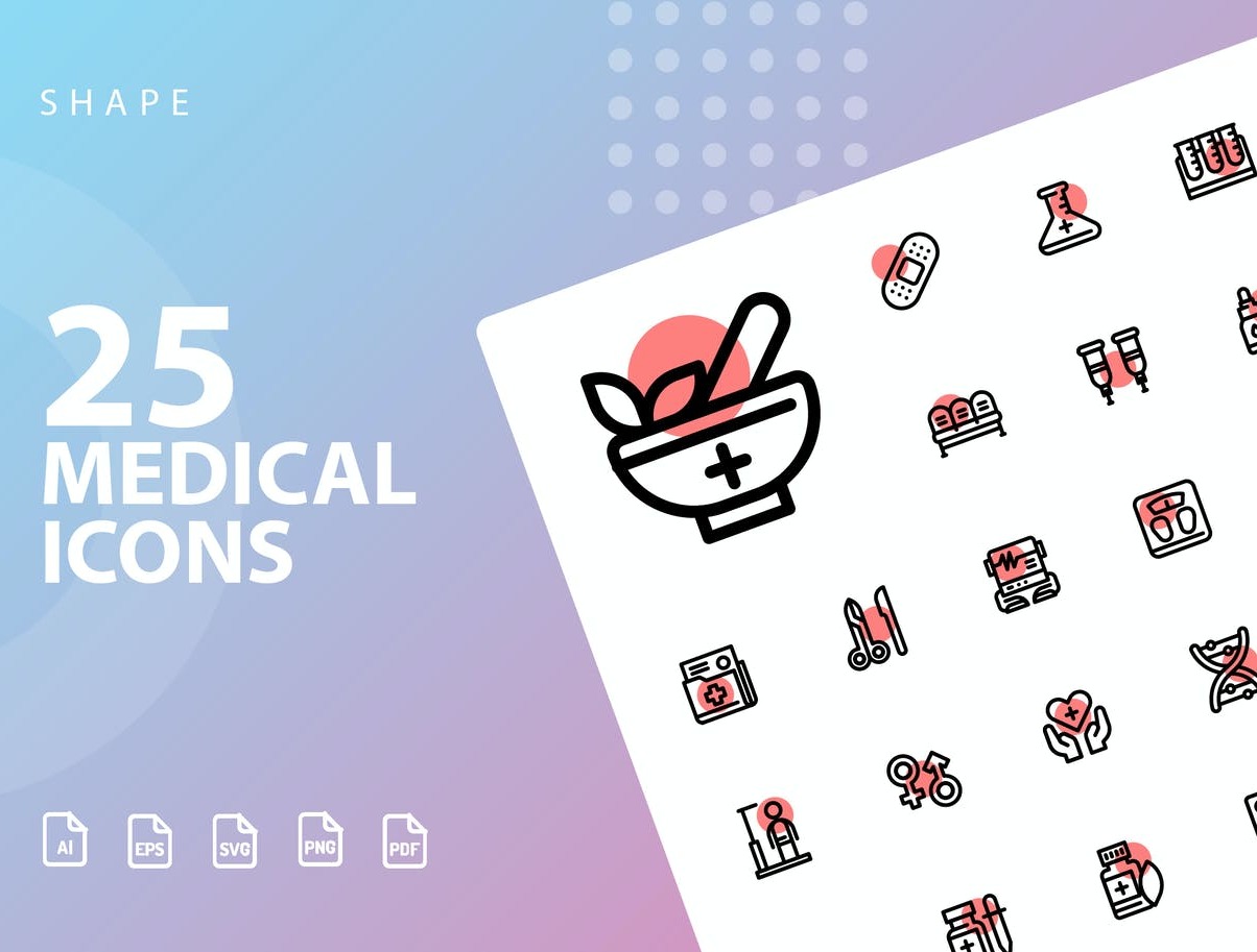 Medical Shape Iconset Template #123123