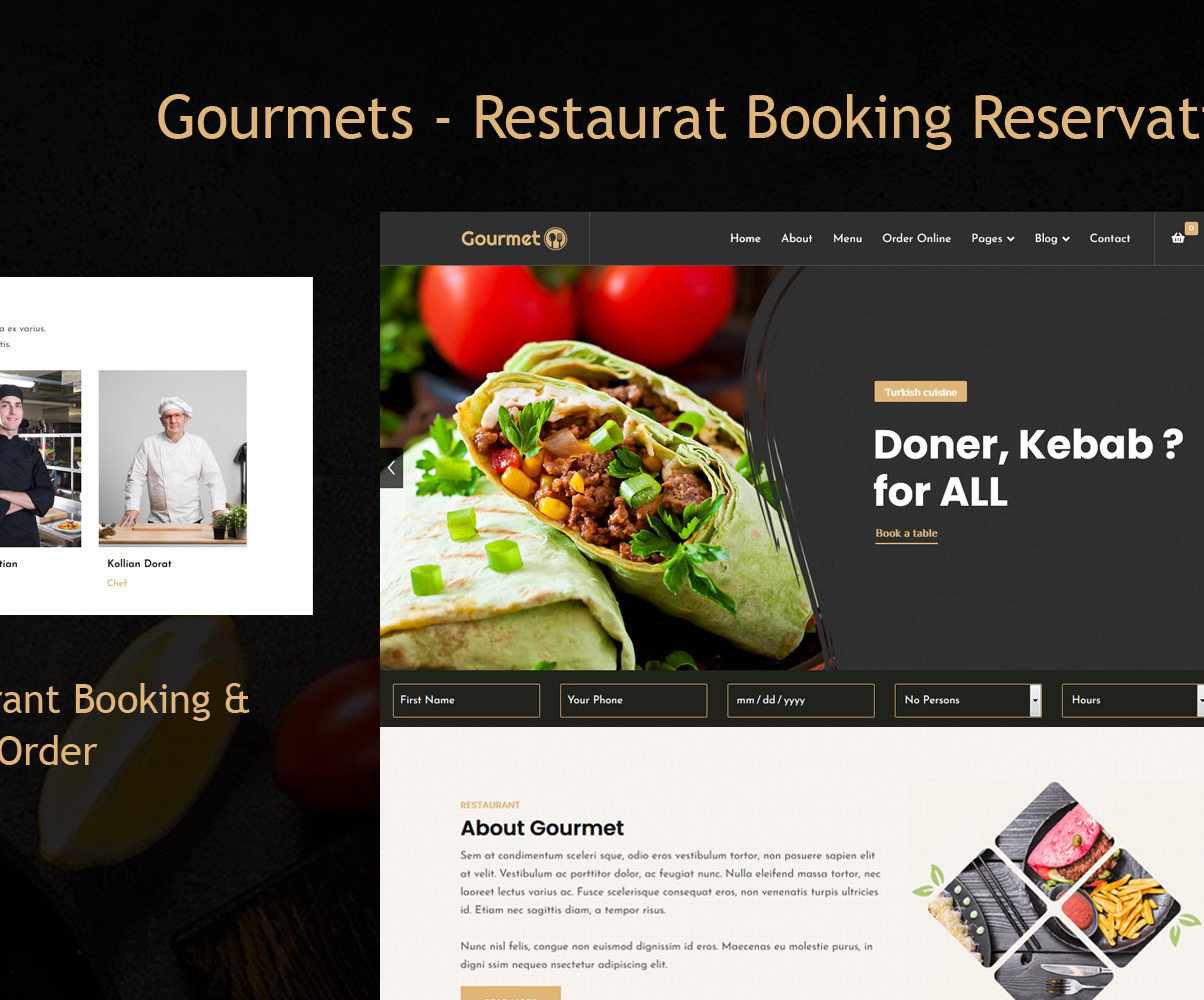Restaurat Booking Reservation Joomla with page builder