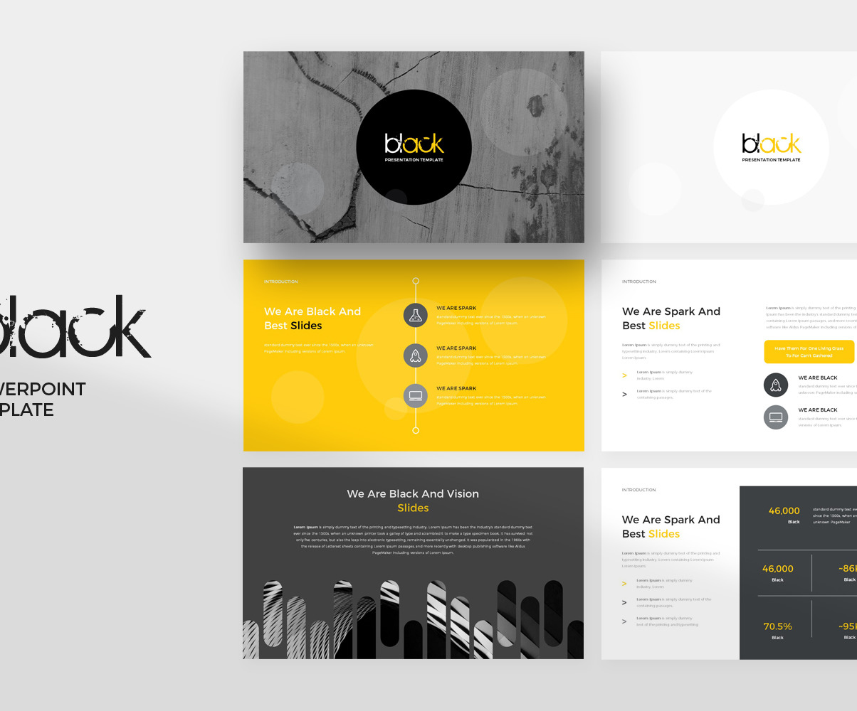 Black PowerPoint Template #123894