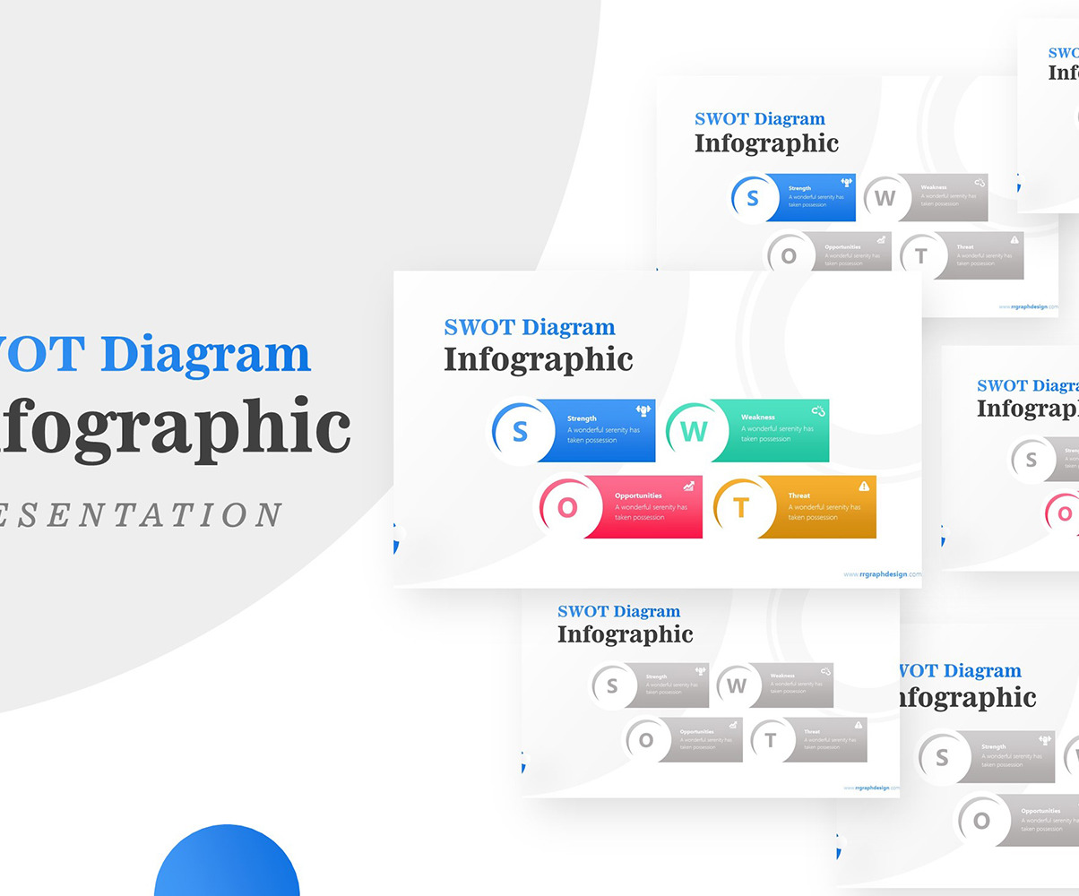 Simple SWOT Diagram for Business Analysis Infographic PowerPoint ...
