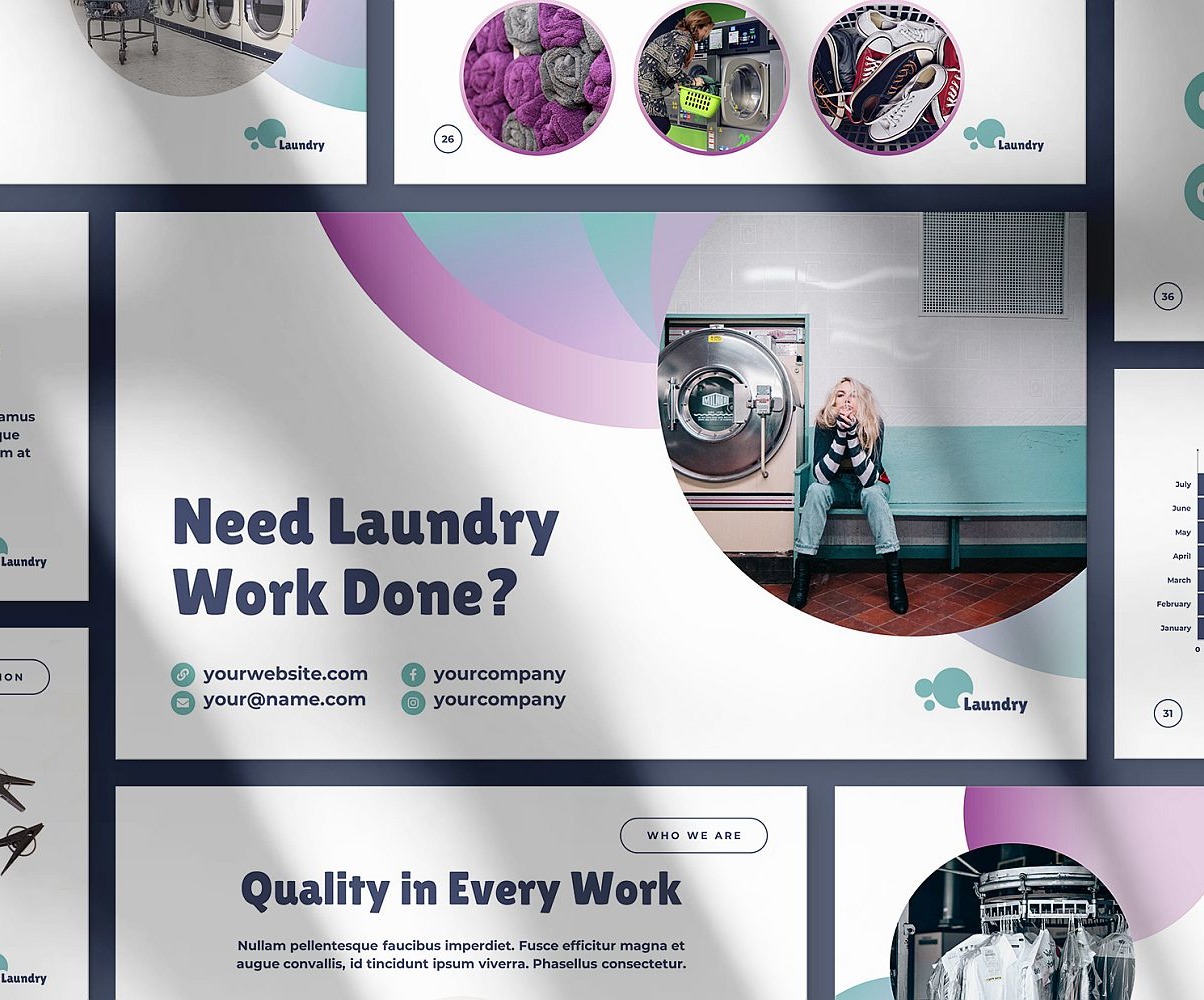 Laundry Presentation PowerPoint Template