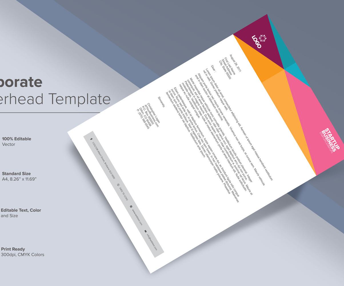 Elegant Letterhead Design - Corporate Identity Template