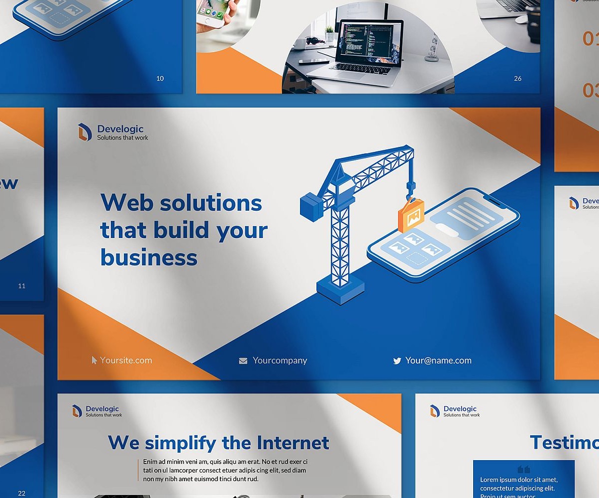 Web And Mobile App Development Presentation Powerpoint Template