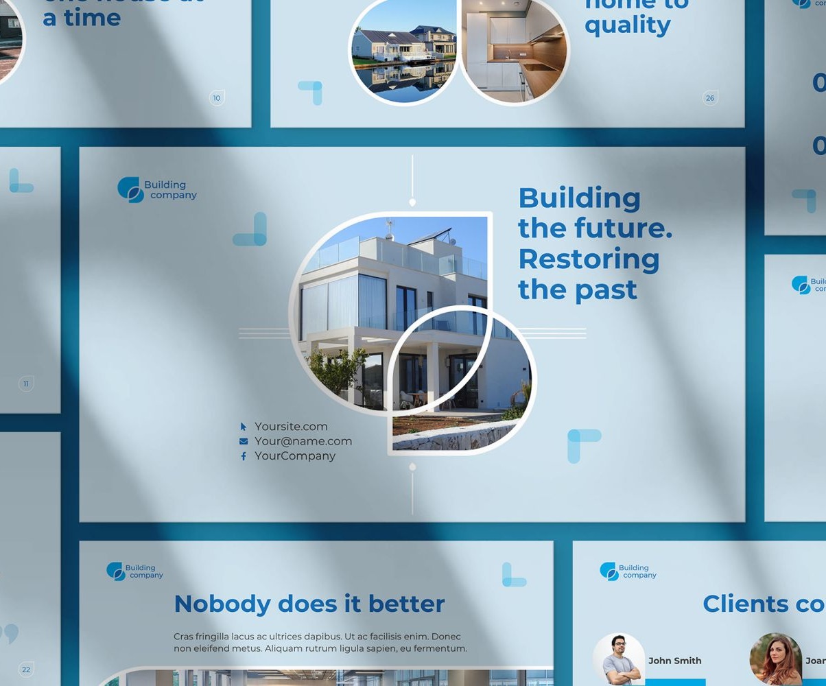 Building Company Presentation PowerPoint Template