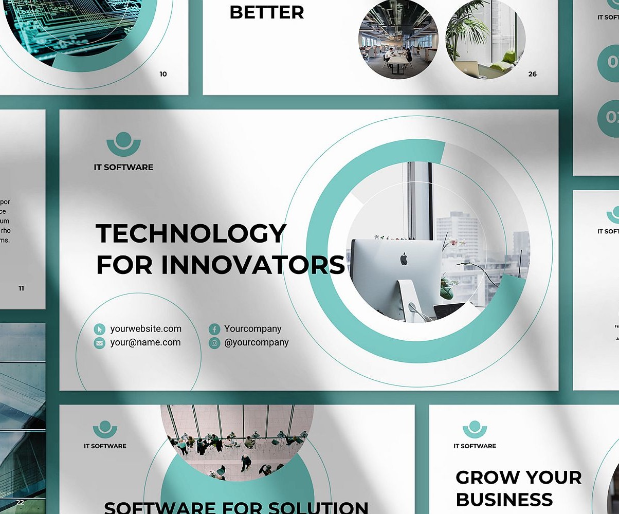 IT Software Presentation PowerPoint Template