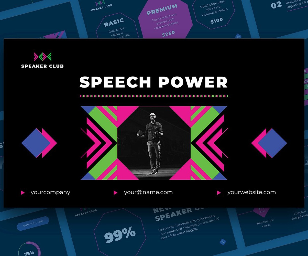 Premium Speaker Presentation PowerPoint Template PowerPointmall 139913 Premium Speaker Presentation PowerPoint Template PowerPointmall 139913
