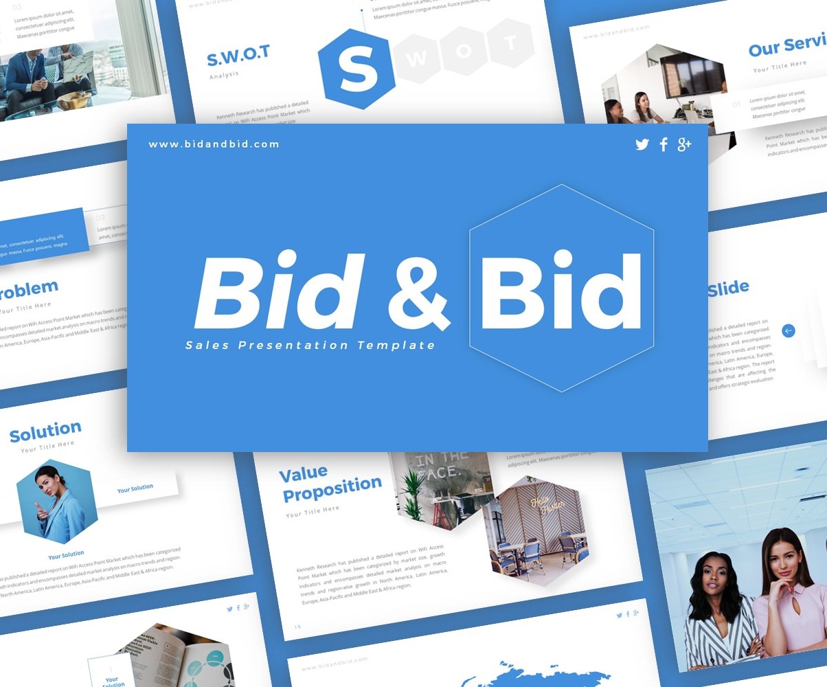 Bid and Bid Sales Presentation PowerPoint Template #144744