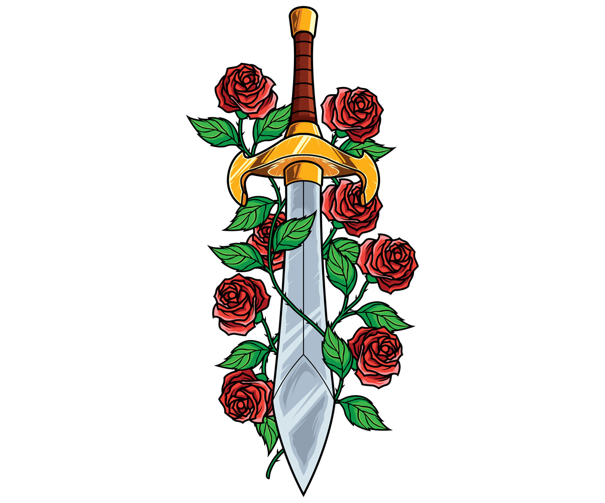 Sword and Roses Illustration #144833