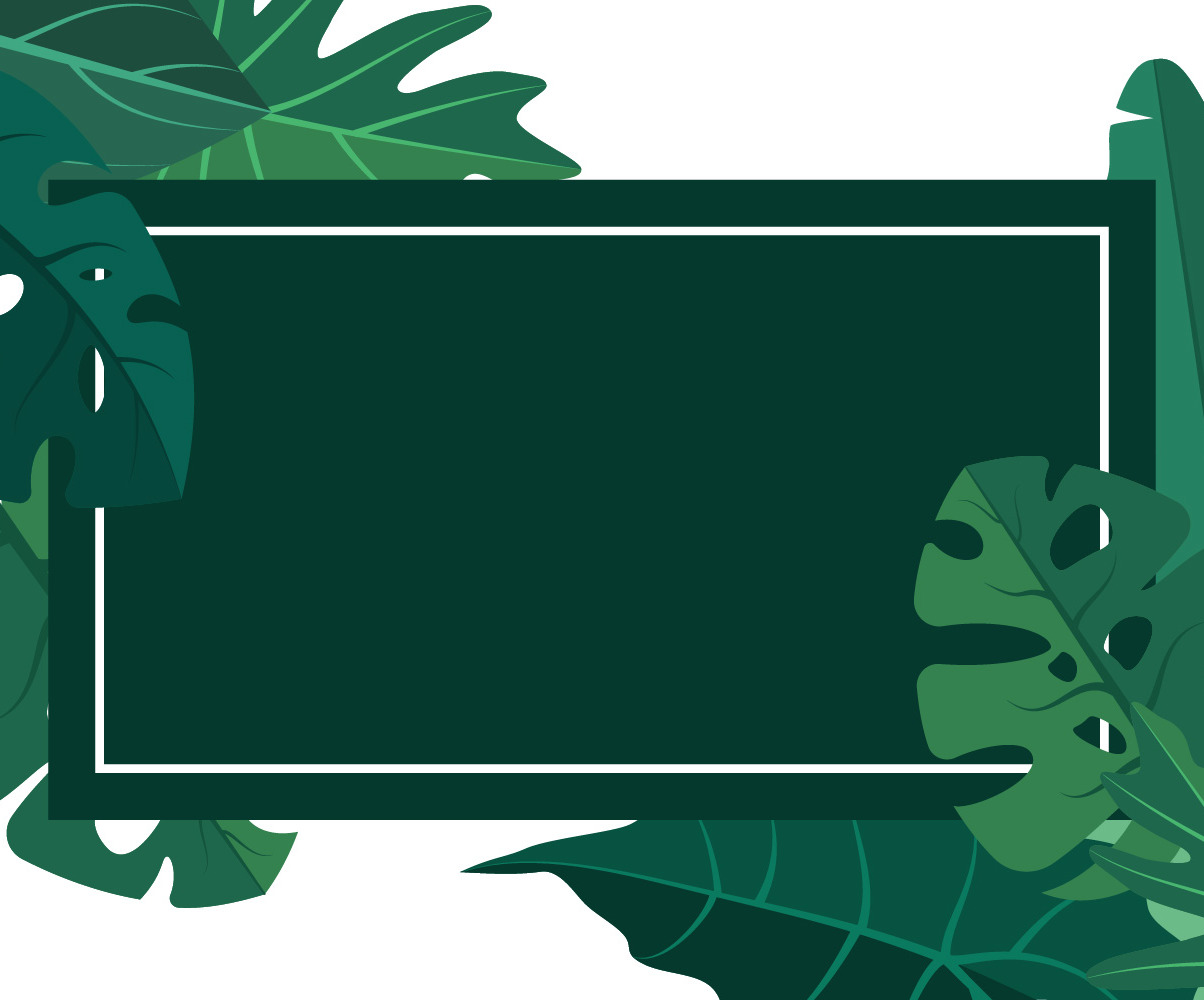 Rectangle Green Leaf - Illustration #144937
