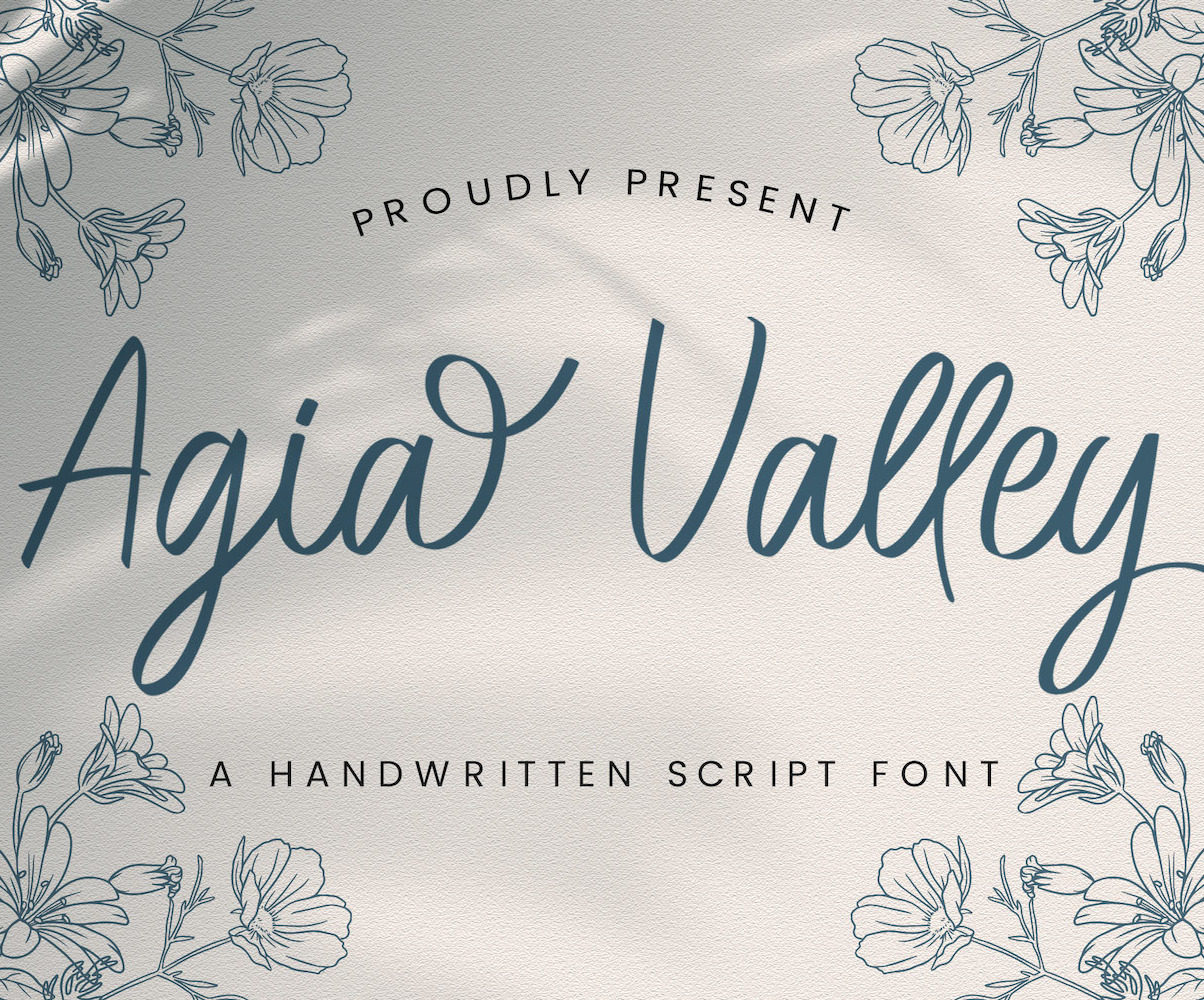 Agia Valley - Handwritten Font #145646