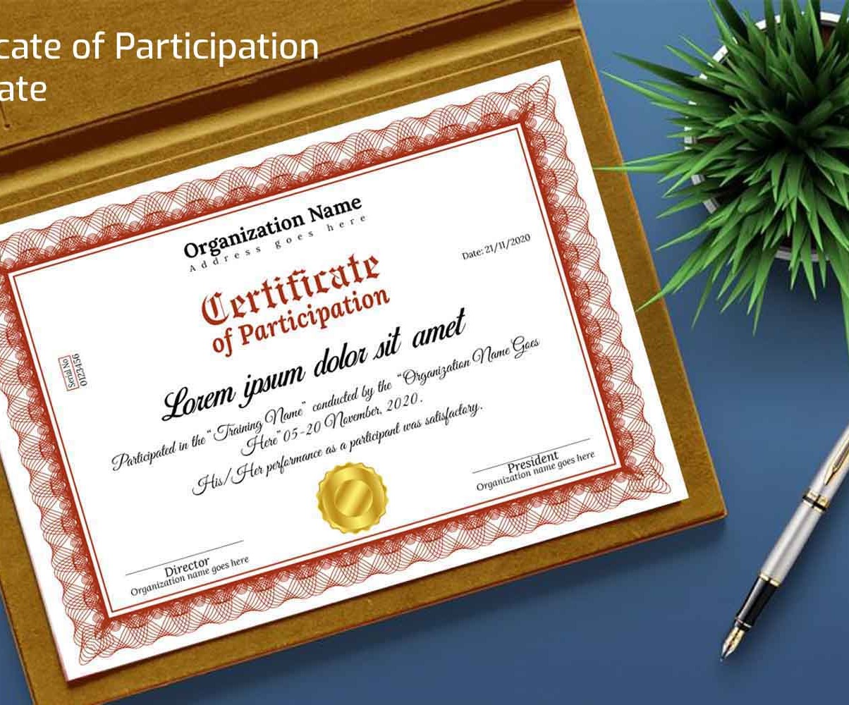 Participation Certificate Template #145745