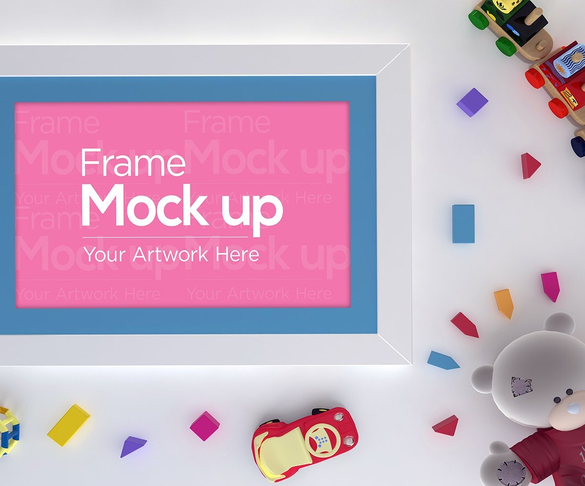 Kids Toys Frame Composition Product Mockup #146466