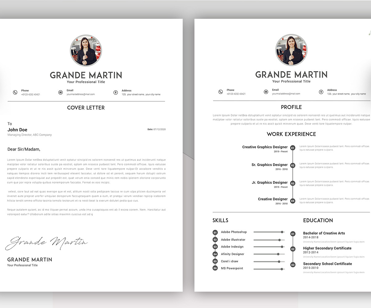 Grande Martin - CV & Resume Template #146707